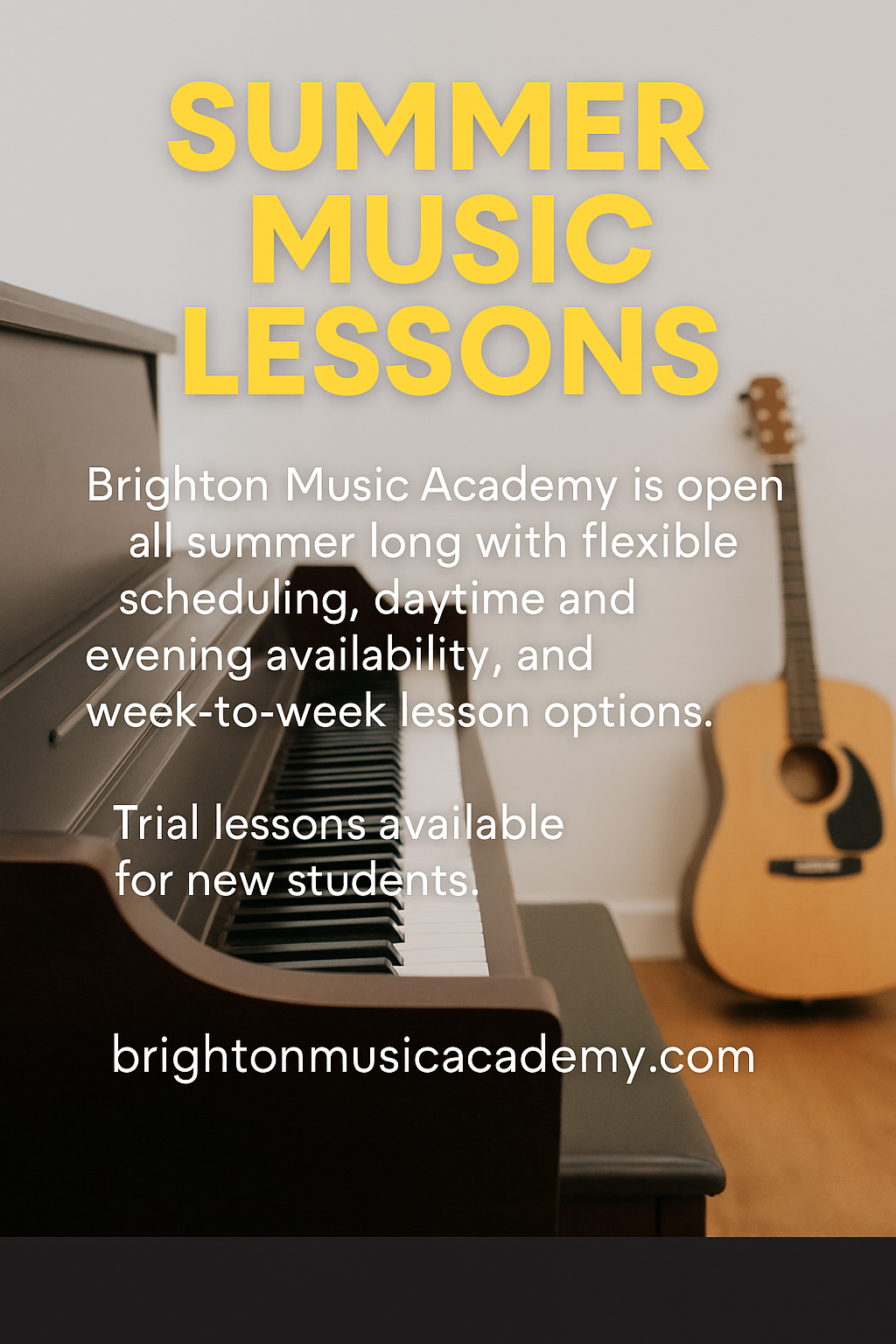 Summer Music Lessons Brighton Michigan – Stay Sharp, Play On - Brighton Music Academy